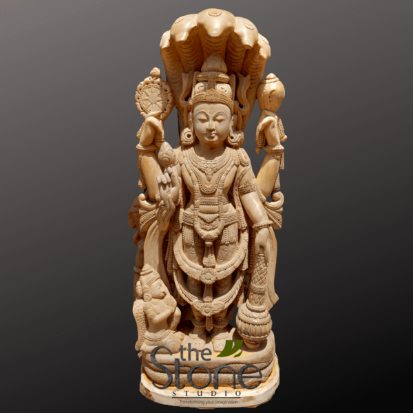 Lord Vishnu Idol 2ft: Buy Intricate Handworks - The Stone Studio